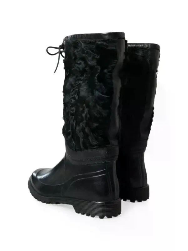 Dolce & Gabbana Lace-up Shearling Boots