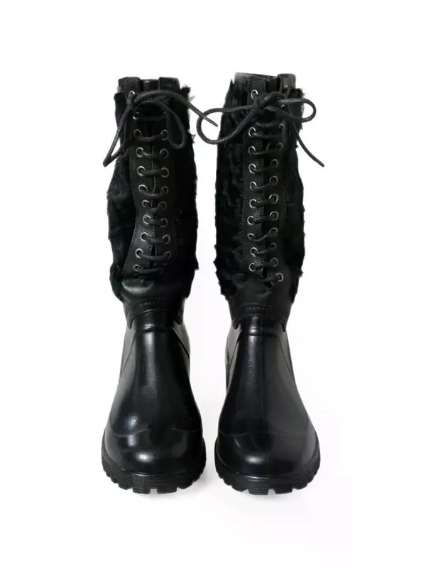 Dolce & Gabbana Lace-up Shearling Boots