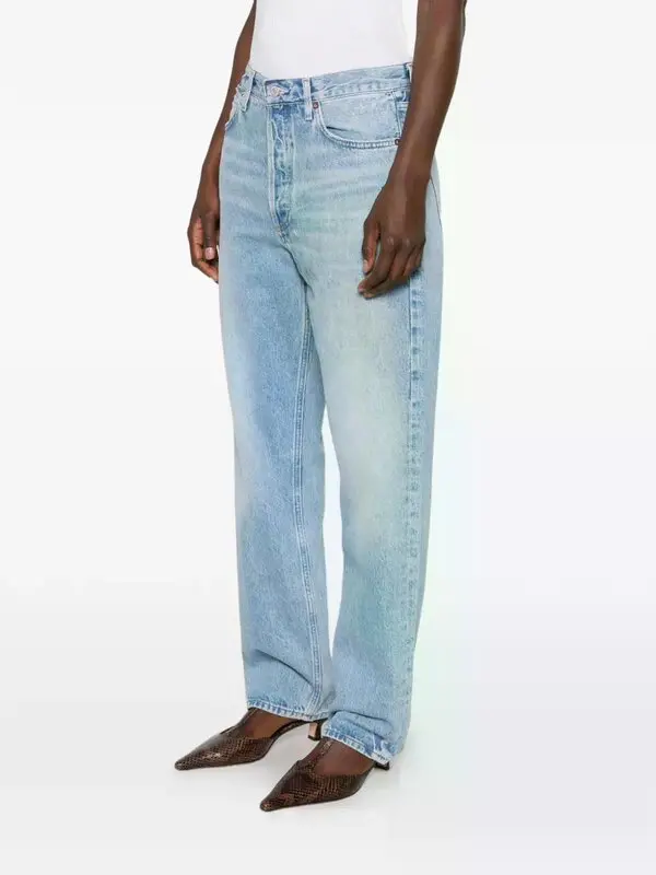 AGOLDE Whiskered Faded Jeans