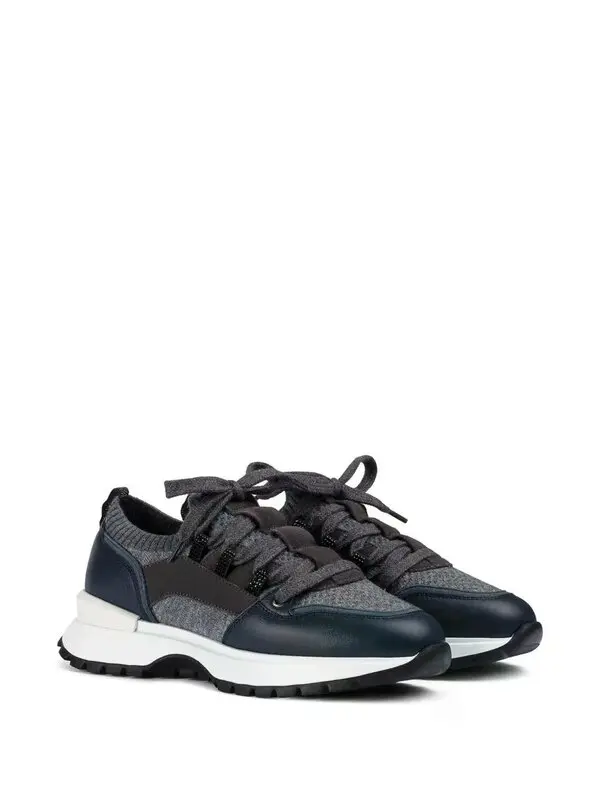 DOUCAL'S Panelled Lace-up Sneakers