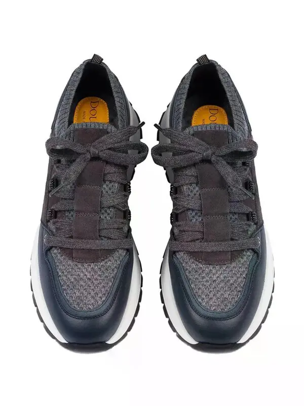 DOUCAL'S Panelled Lace-up Sneakers