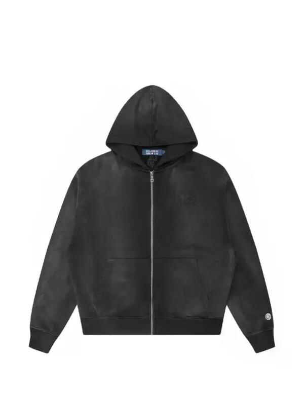 BILLIONAIRE BOYS CLUB Logo-embroidered Zip-up Hoodie - Black