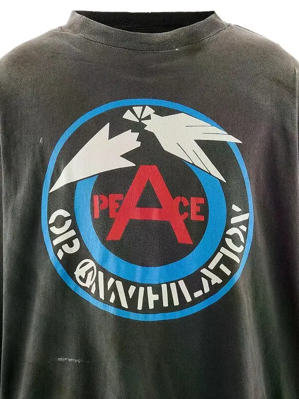 SAINT MXXXXXX Graphic-print Long-sleeve T-shirt