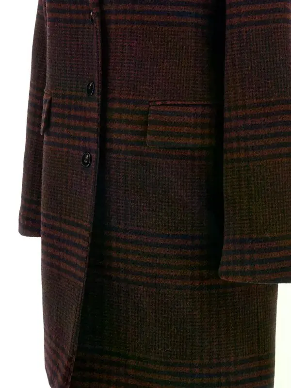 Alberto Biani Check Single-breasted Coat