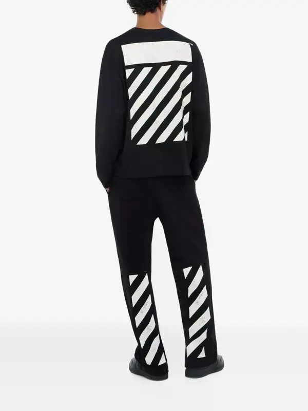 L/AB C/O OFF-WHITE X L/ab Diagonal Long-sleeve T-shirt