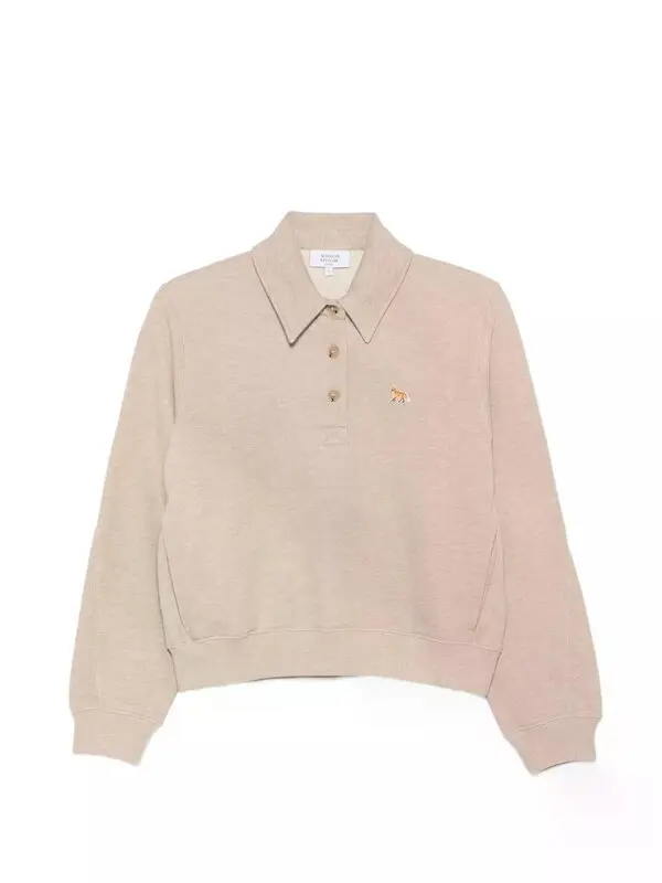 Maison Kitsuné Fox-patch Polo Shirt - Neutrals
