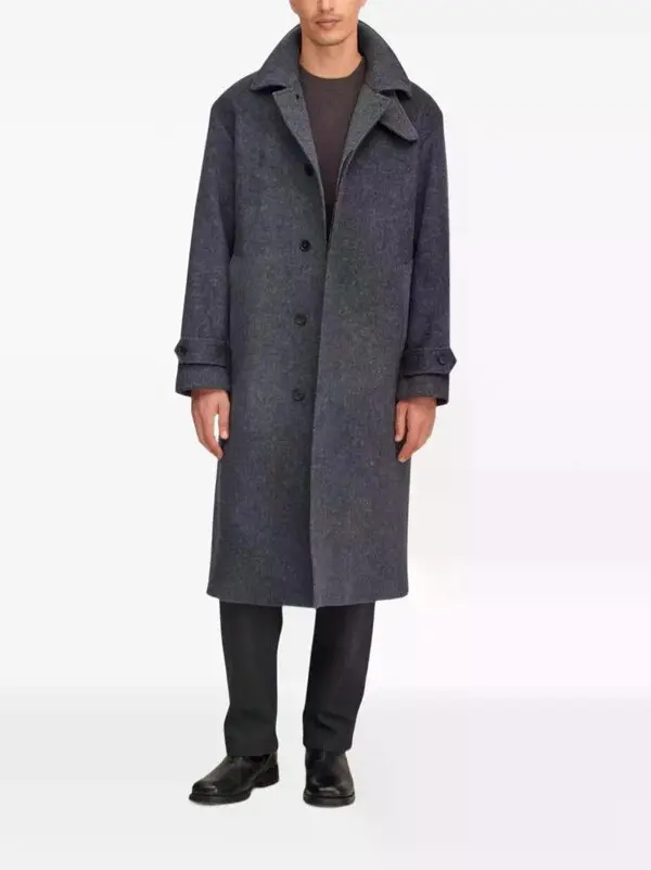 Nn07 Throat-latch Single-breasted Coat