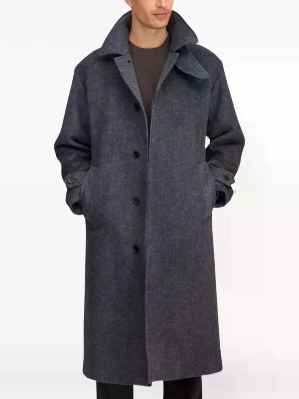 Nn07 Throat-latch Single-breasted Coat