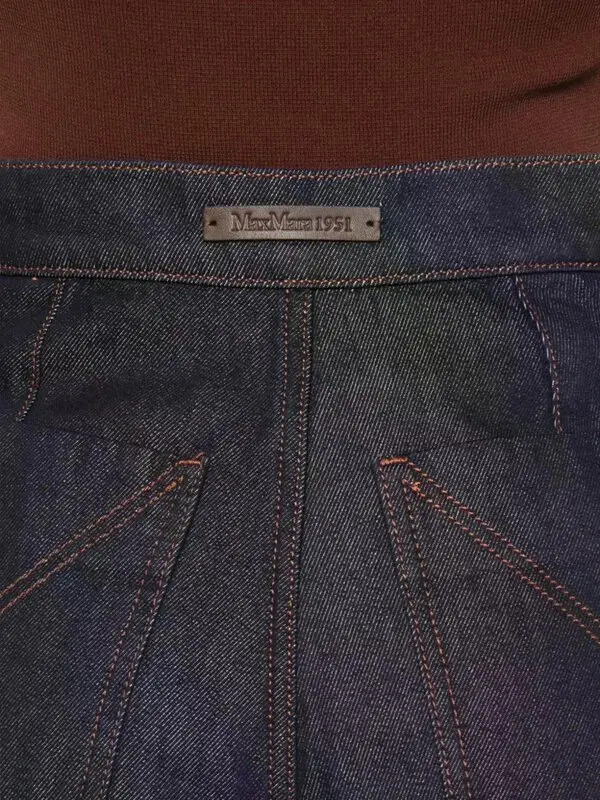 Max Mara Contrast-stitch Wide-leg Jeans