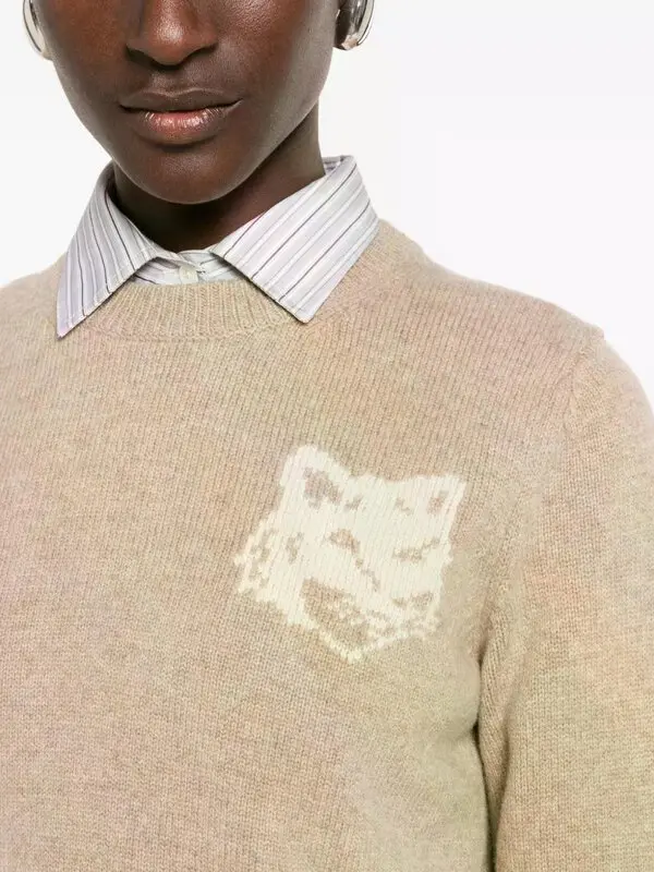 Maison Kitsuné Bold Fox Intarsia-knit Sweater