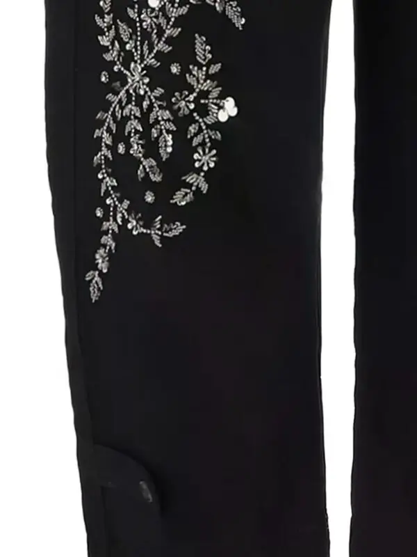 Stella McCartney Crystal-embellished Barrel-leg Trousers