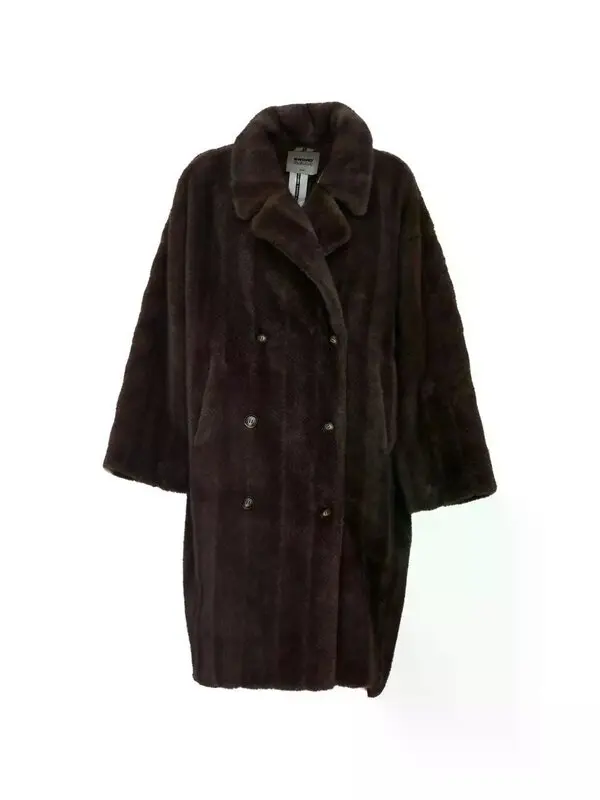 SWORD 6644 Double-breasted Faux-fur Coat