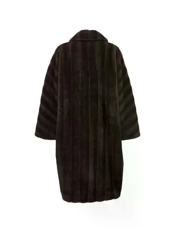 SWORD 6644 Double-breasted Faux-fur Coat