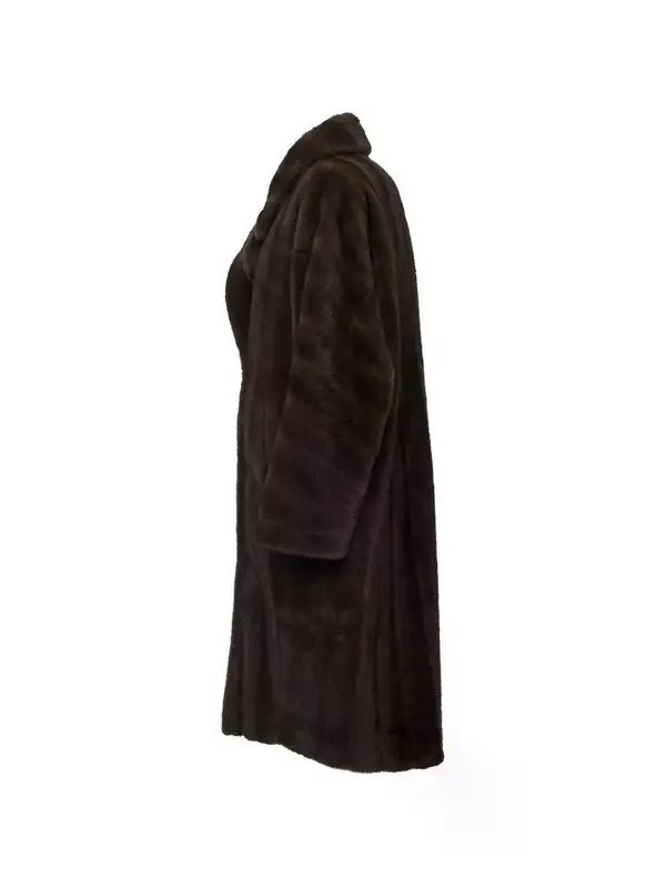 SWORD 6644 Double-breasted Faux-fur Coat