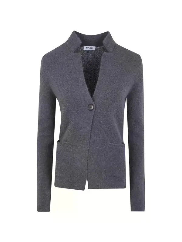 BASE Alpaca-knit Single-button Cardigan