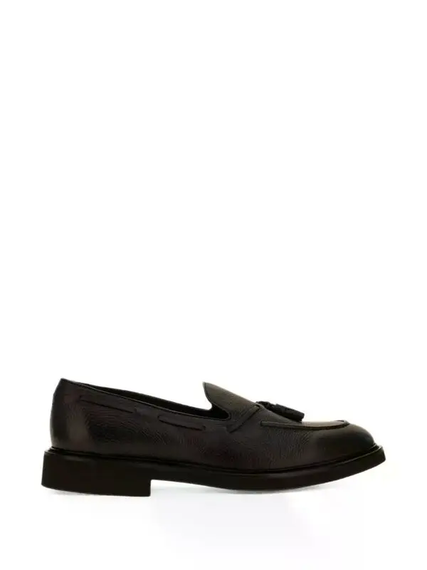 DOUCAL'S Tassel Grained Leather Loafers