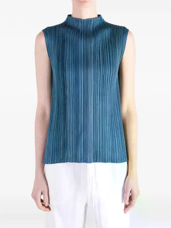 Issey Miyake Mellow Sleeveless Top - Blue