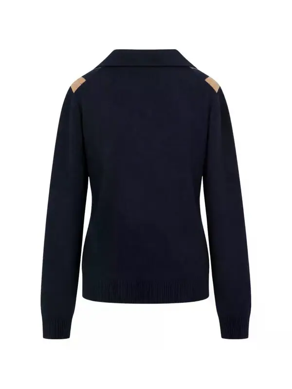 JUCCA Argyle-intarsia Collar Sweater
