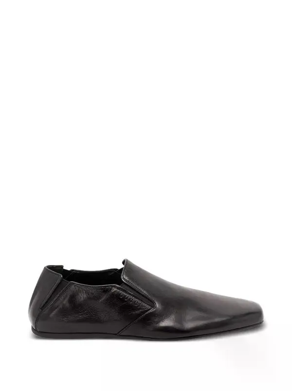 Gucci Square-toe Leather Loafers