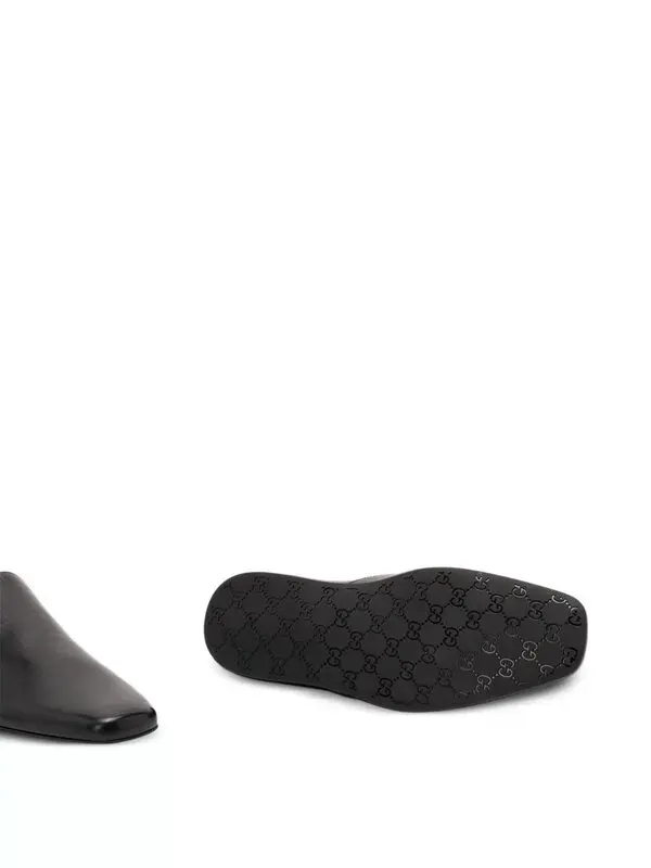 Gucci Square-toe Leather Loafers