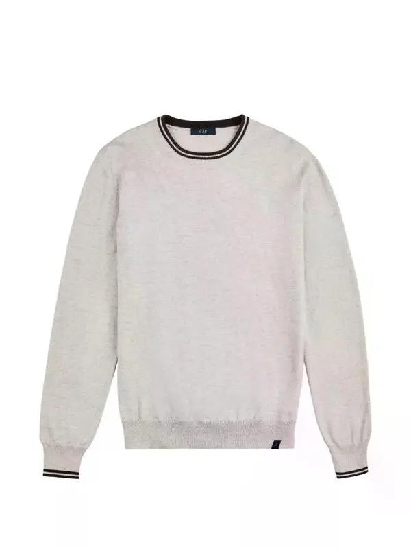 FAY Elbow-patch Tipped-trim Sweater