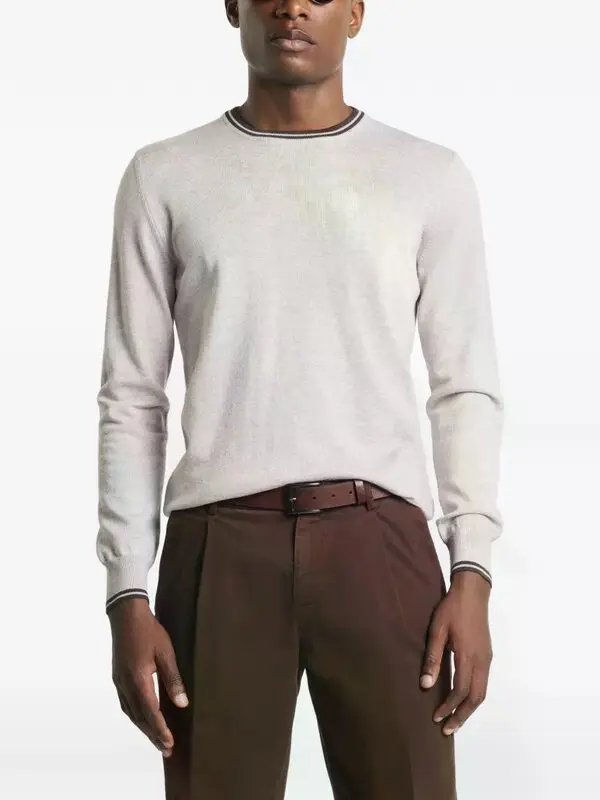 FAY Elbow-patch Tipped-trim Sweater