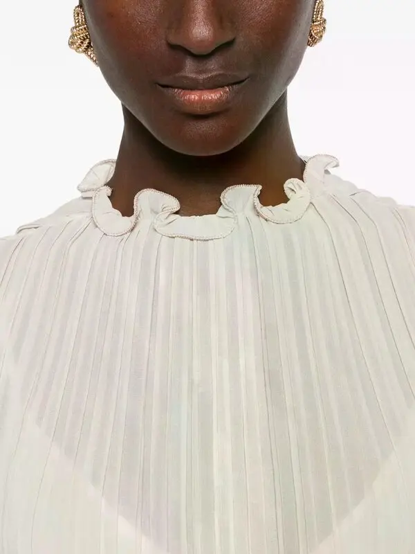 Fabiana Filippi Plissé Ruffled Blouse
