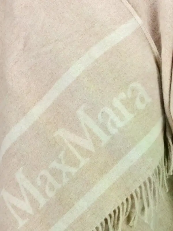 Max Mara Logo-print Fringed Poncho