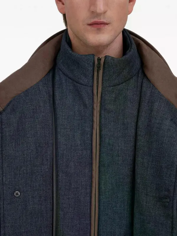 Herno Quilted Wool-blend Carcoat