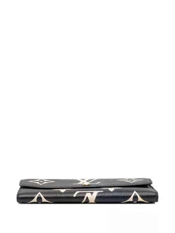 LOUIS VUITTON 2021-2026 Bicolor Monogram Empreinte Giant Emilie Wallet Long Wallets