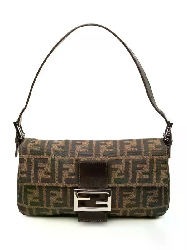 Fendi 20th Century Zucca Canvas Baguette Shoulder Bag