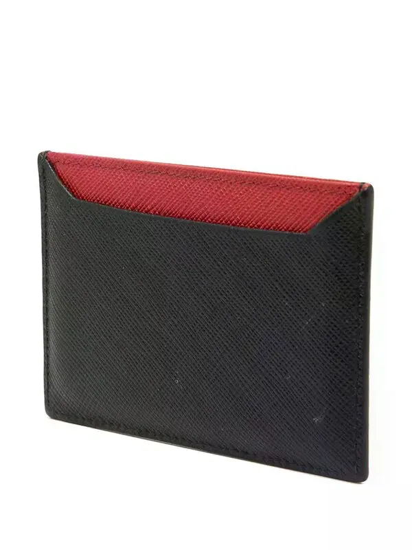 Prada 2013-2026 Bicolor Saffiano Card Holder