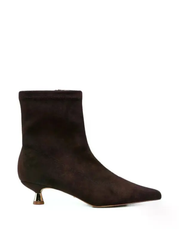 ALMA EN PENA Suede-effect Pointed-toe Ankle Boots