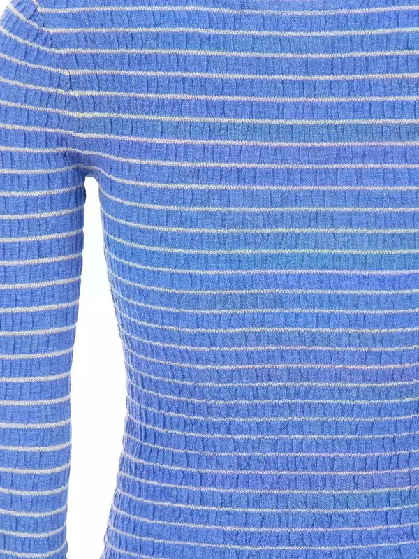 Guest In Residence Striped Smocked Polo Shirt