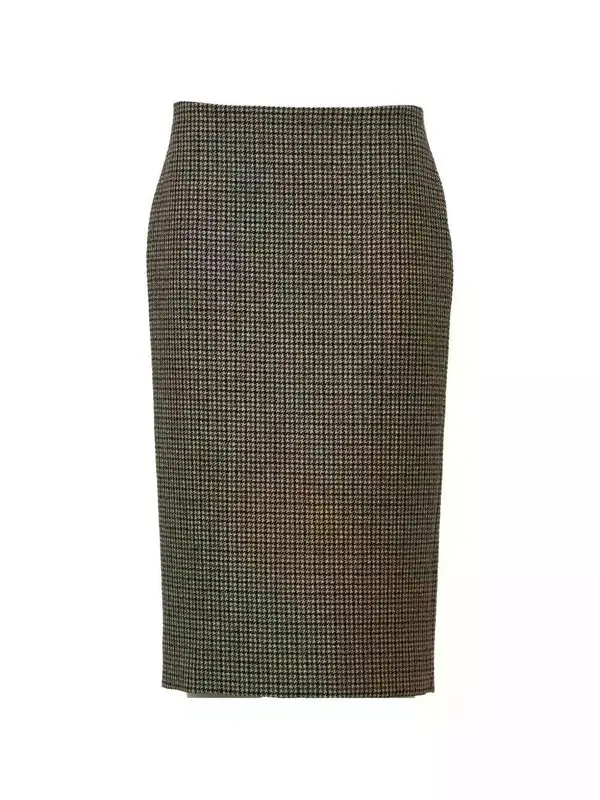 P.a.r.o.s.h Houndstooth-pattern Pencil Midi Skirt