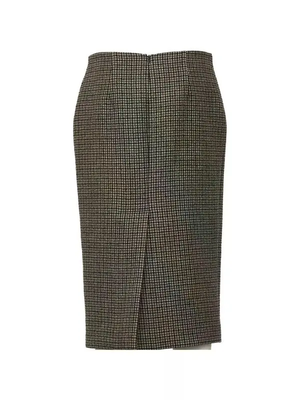 P.a.r.o.s.h Houndstooth-pattern Pencil Midi Skirt