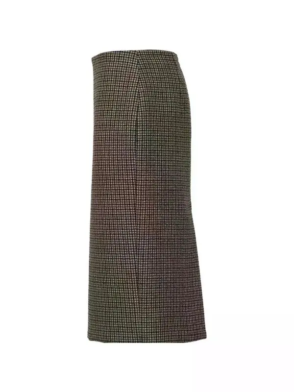 P.a.r.o.s.h Houndstooth-pattern Pencil Midi Skirt