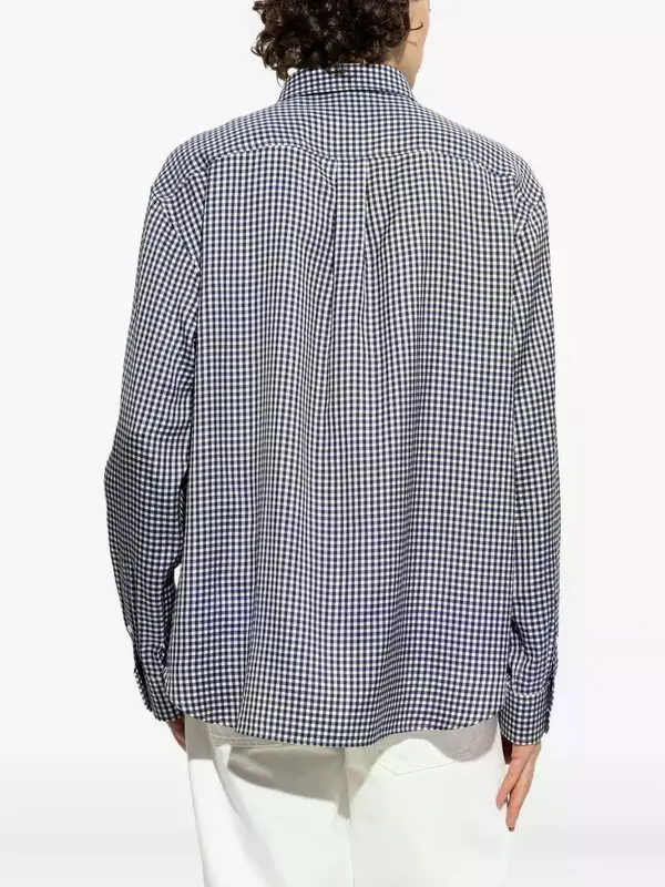 Loewe Anagram-embroidered Gingham-check Shirt