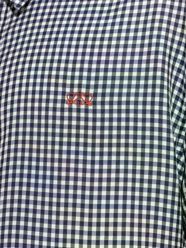 Loewe Anagram-embroidered Gingham-check Shirt