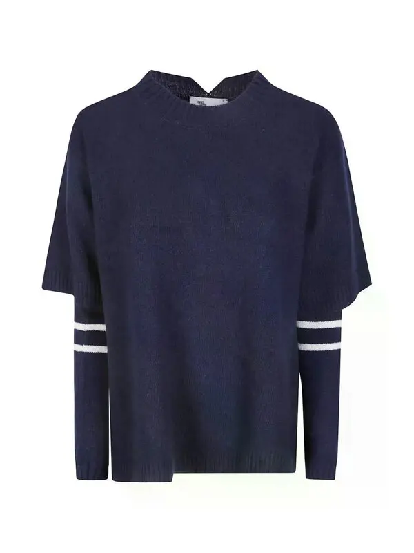 Sibel Saral Layered-sleeve Striped Sweater