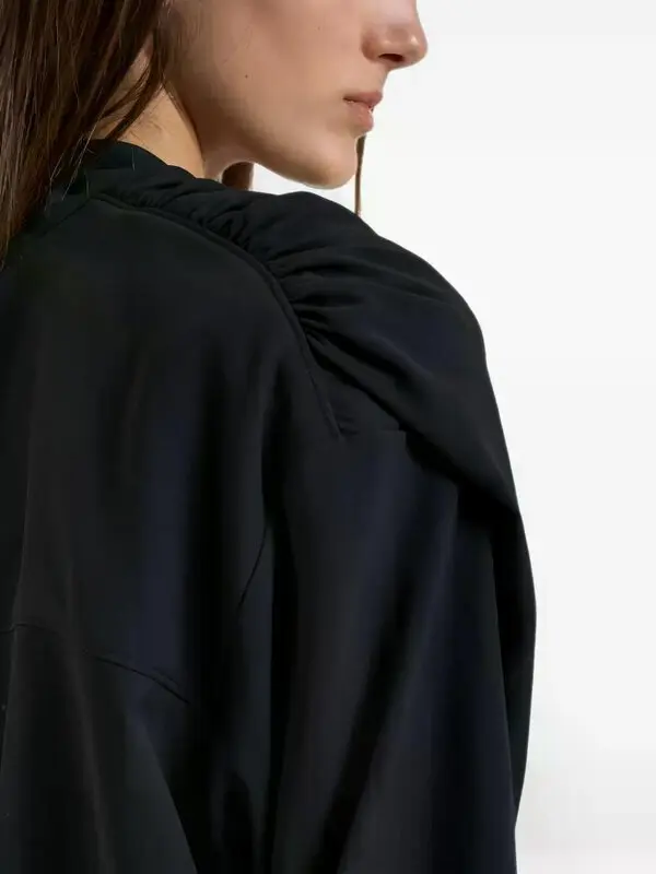 IRO PARIS Wrap-style Gathered-shoulder Shirt