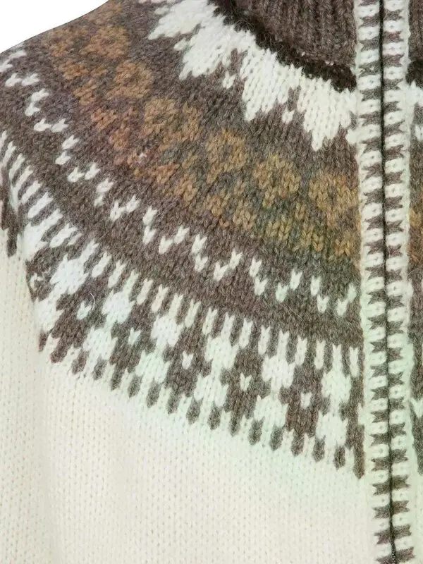 Altea Jacquard-knit Zip-up Cardigan