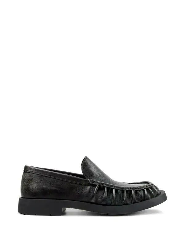 Camper Mil 1978 Ruched Leather Loafers - Black