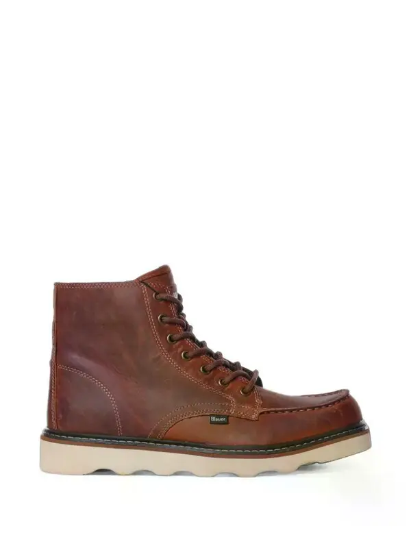 BLAUER. Lace-up Leather Boots