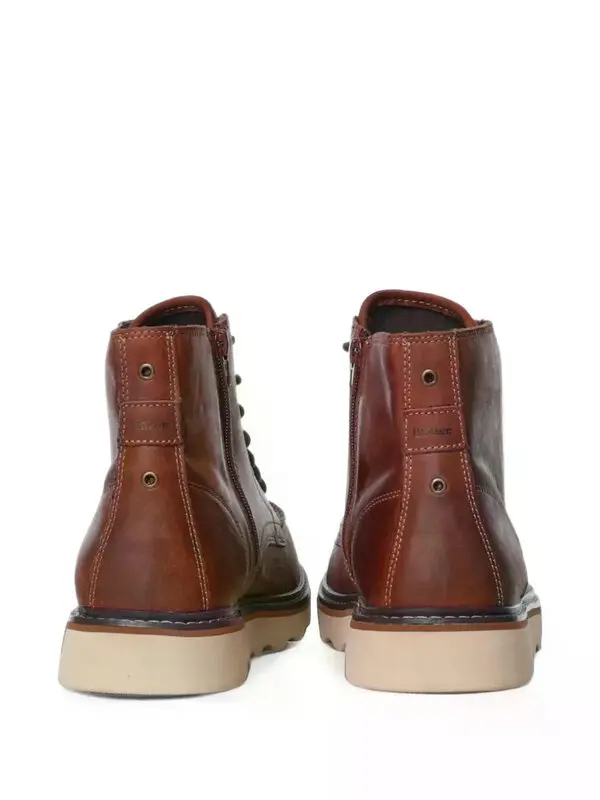 BLAUER. Lace-up Leather Boots