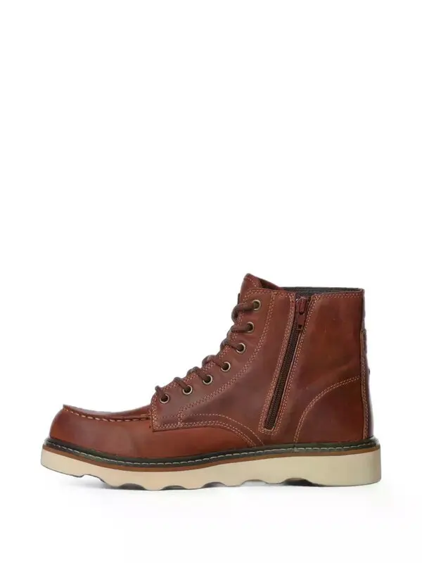 BLAUER. Lace-up Leather Boots