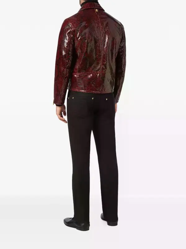 BILLIONAIRE Snakeskin-effect Zipped Jacket