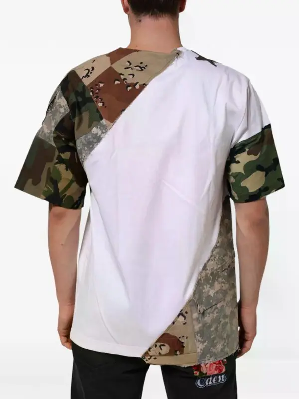 Dolce & Gabbana Camouflage-patchwork Star-patch T-shirt