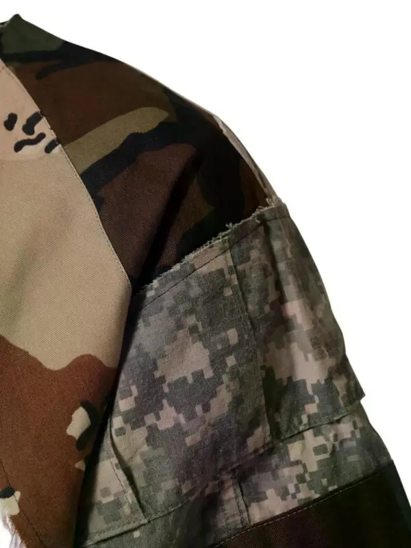Dolce & Gabbana Camouflage-patchwork Star-patch T-shirt