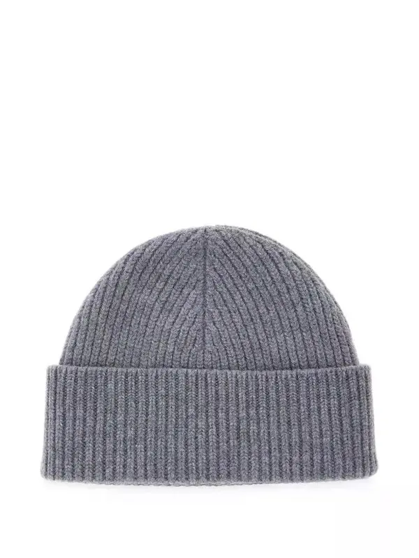 AMI Paris De Coeur Ribbed-knit Beanie Hat